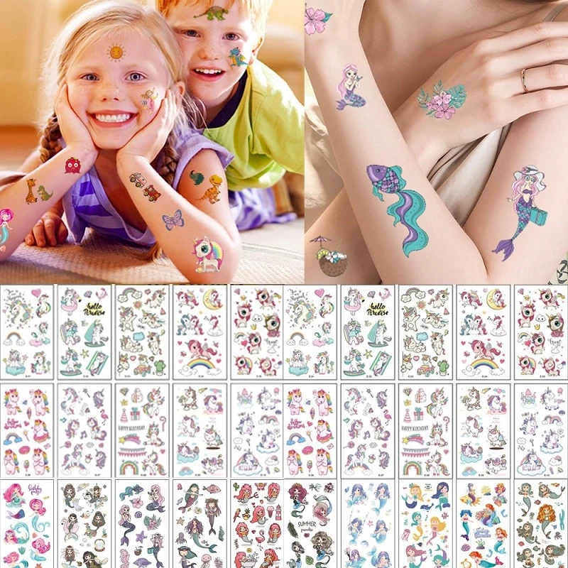 Unicorn kids waterproof temporary tattoos,childrens temporary tattoo ...