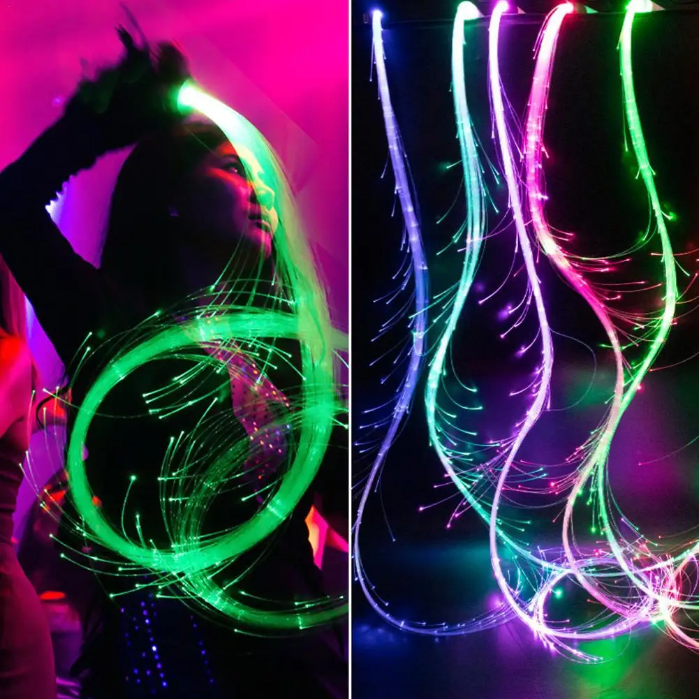 LED Fiber Optic Dance Whip Space Battery Power Mode Pixel Whip Rave ...