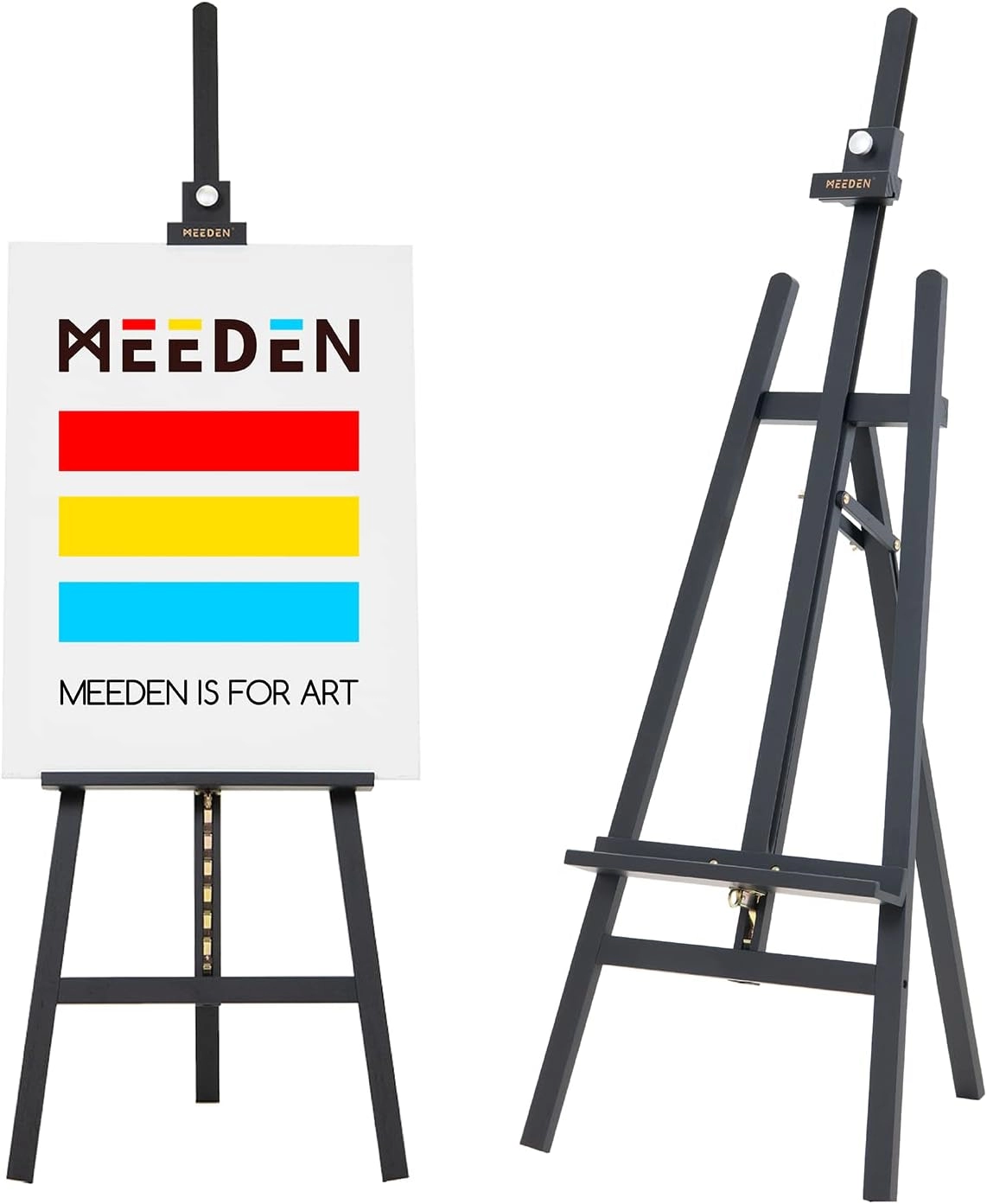 MEEDEN Large Easel for Painting, Heavy Duty Studio Solid Wood Artist ...