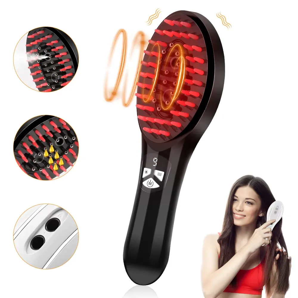 EMS Electric Spray Massage Comb - Electric Massage Comb - Hydrating ...