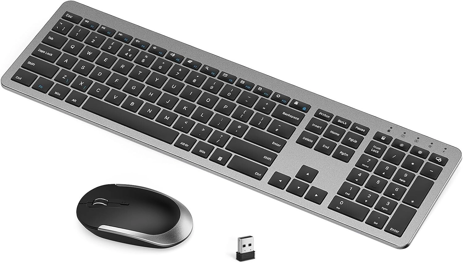 Seenda Wireless Keyboard and Mouse Set - Rechargeable Keyboard Mouse ...