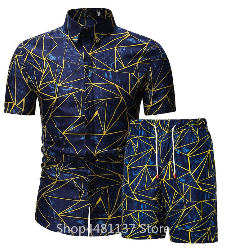 Fashion men clothes set summer Flower tshirt men slim fit casual t ...