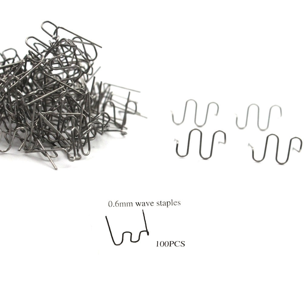 Hot Stapler Thermal Staples Plastic Repair Kit 100pcs 0.6 Semi Wave Pre ...