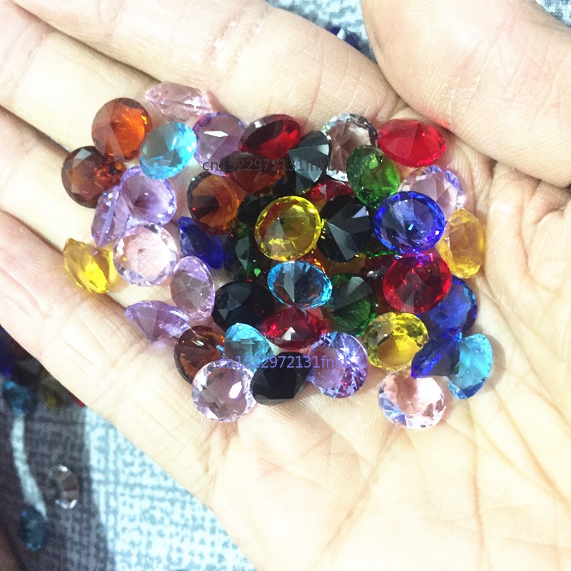 10MM 10pcs Dimeter Crystal Diamond Rainbow Glass Beads Feng Shui Sphere ...