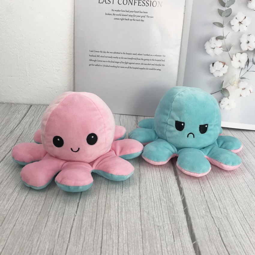 Plush Toy Color Chapter Plush Doll Filled Plush Flip Toy Blue/Green ...