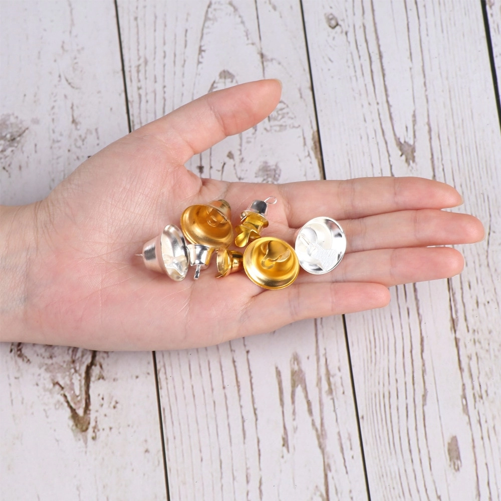 1cm 2cm Small Mini Jingle Bells Gold Silver Pet Hanging Metal Bell ...