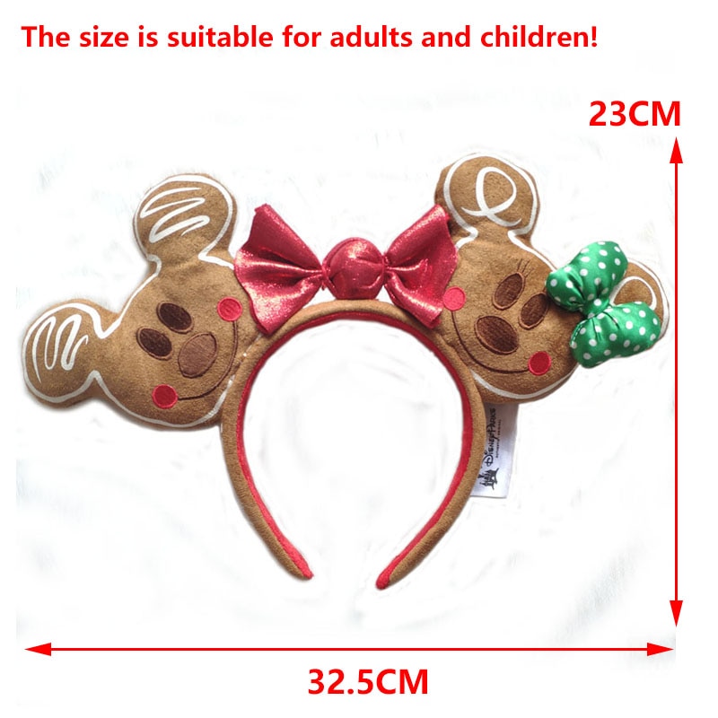 Disney Christmas Mickey Gingerbread Headband 3D Mickey Mouse Ears ...