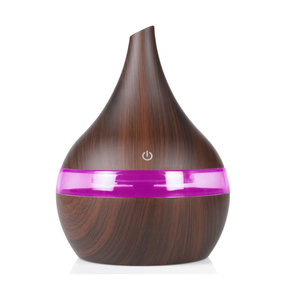 Aromatherapy Air Diffuser Wood Grain Ultrasonic Air Humidifier Cooling ...