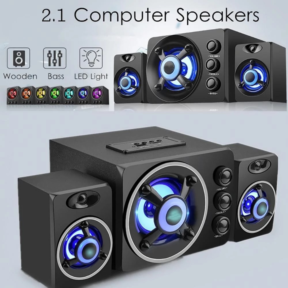 Home Theater System PC Bass Subwoofer Bluetooth-Compatible Speaker ...