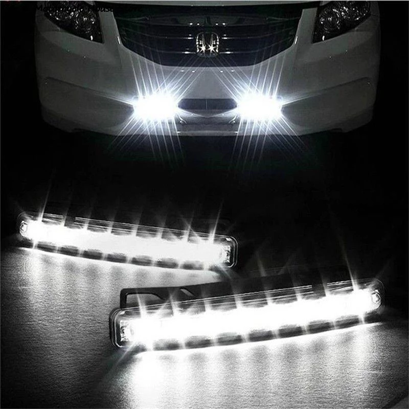New 8 LED Daytime Running Light Cars DRL The fog Driving Daylight Head ...