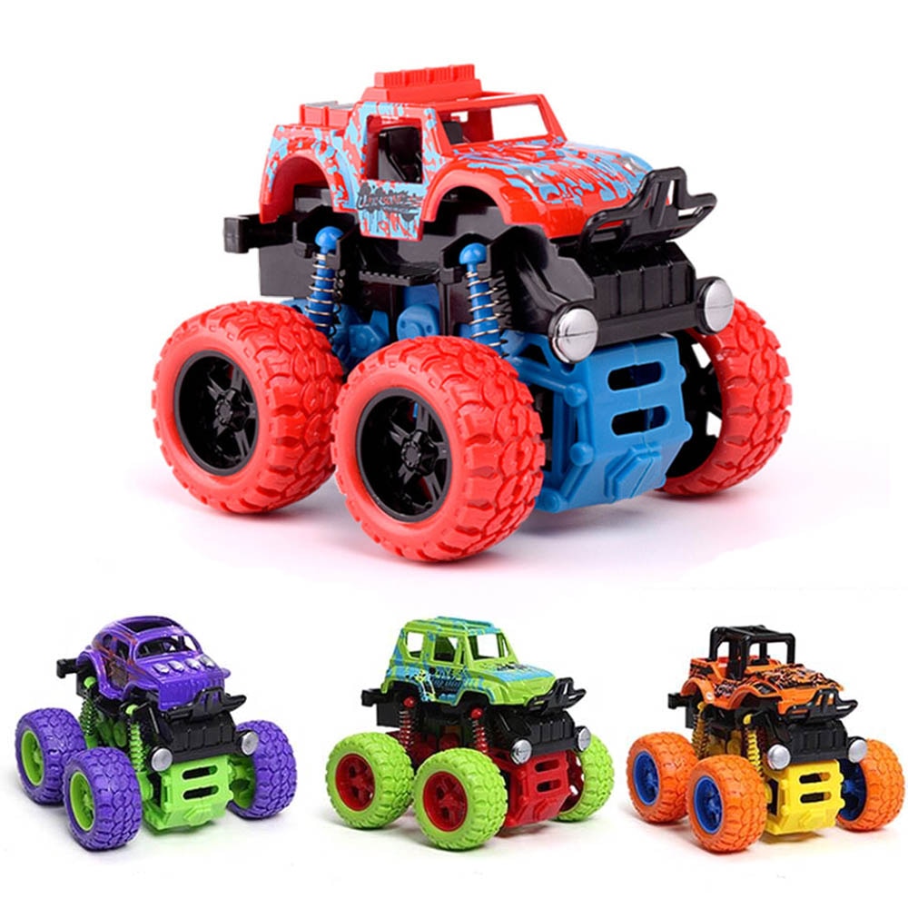 Mini Stunt Car 360 Degree Flip Four Wheel Drive Inertial Pull Back Cars ...