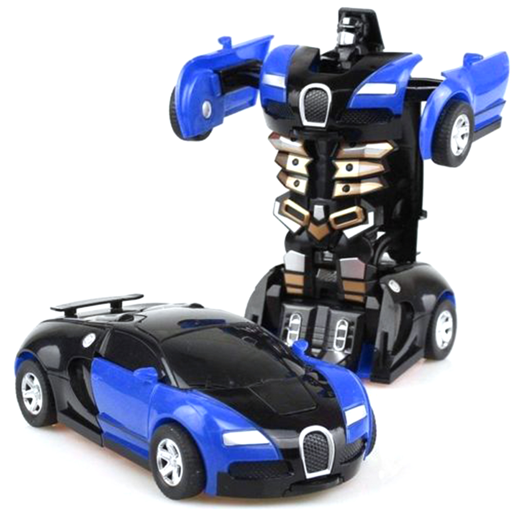 One key Deformation Car Toys Automatic Transform Robot Plastic Model ...