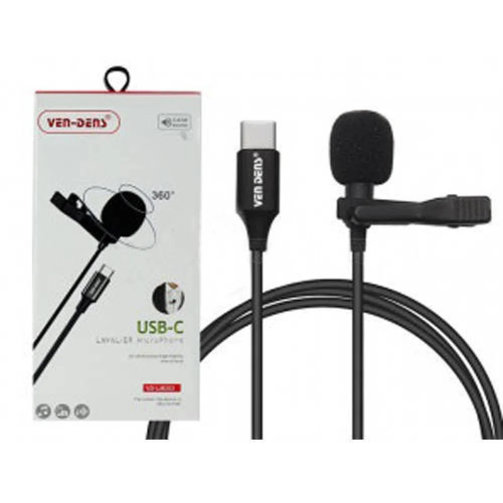 Electronics :: VEN-DENS VD-LM203 USB-C Lavalier Microphone