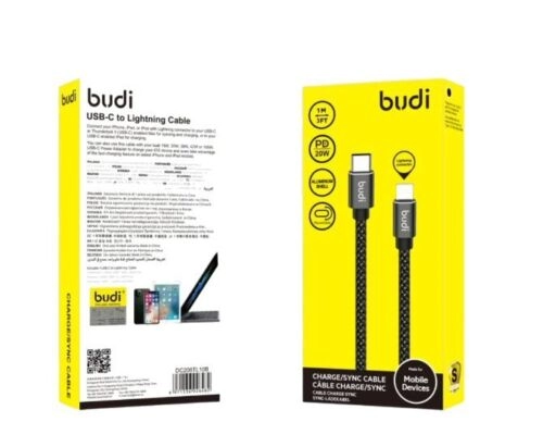 Budi 2m PD 20W USB Type-C to Lighting iPhone Black Aluminium Shell ...