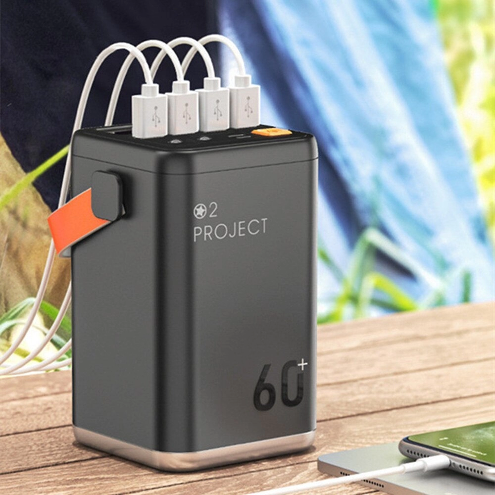 60000mAh Outdoor Power Bank Portable PowerBank External Battery Pack ...