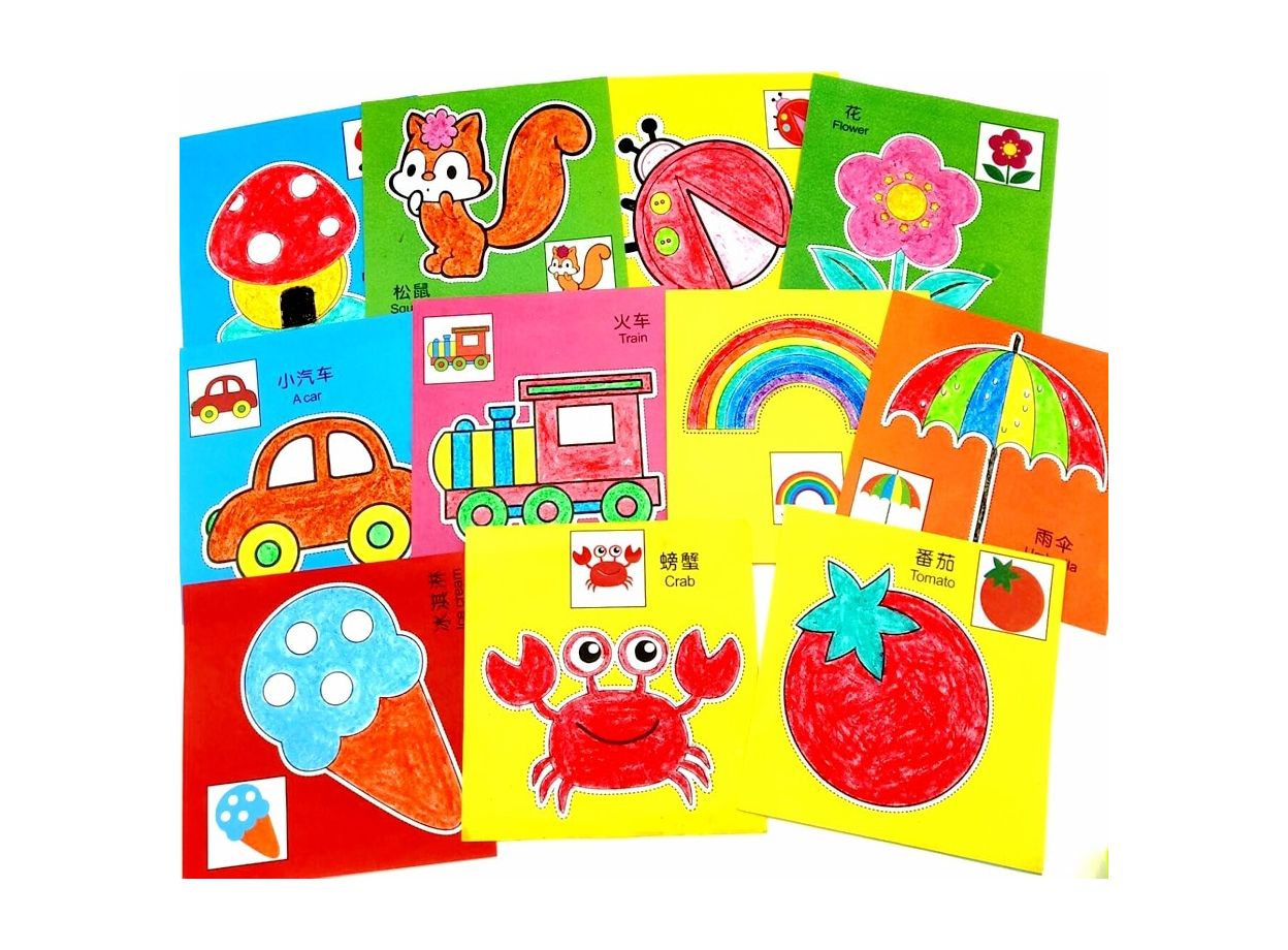60pcs/set Kids Cartoon Color Paper Folding and Cutting Toys Children ...