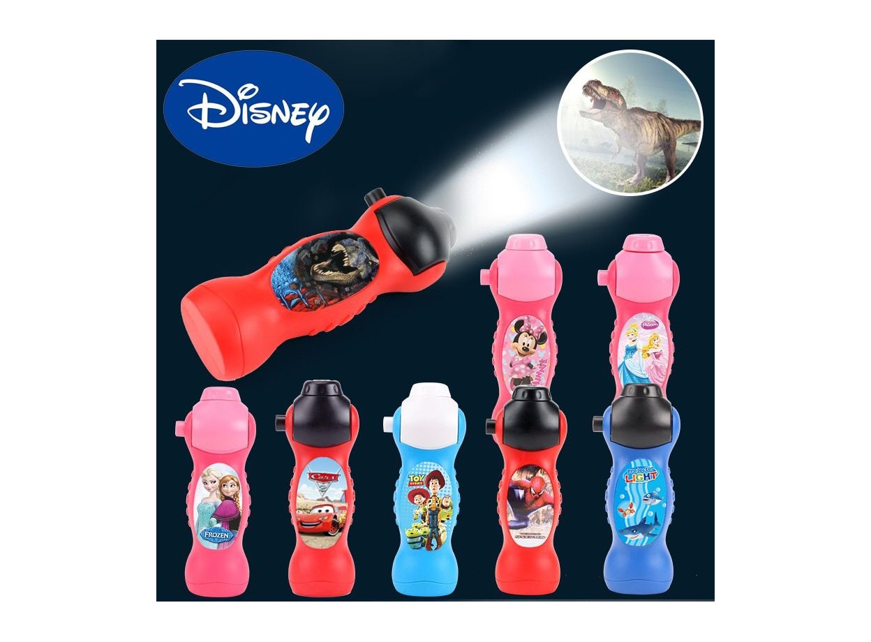 Disney Cartoon Projection Flashlight Kid Christmas Halloween Party Toy