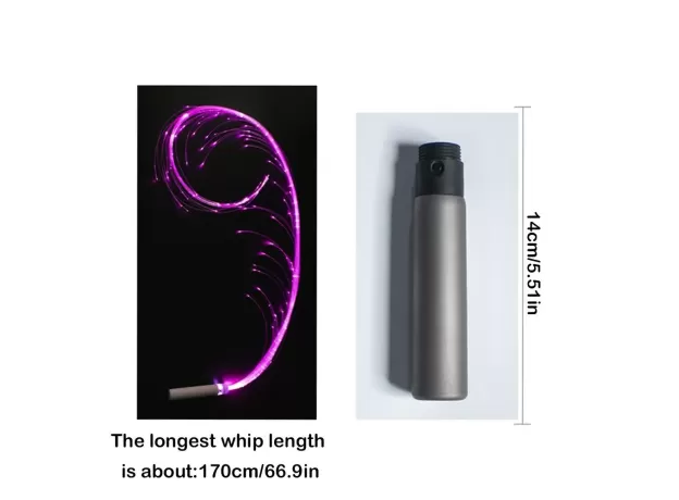 LED Fiber Optic Dance Whip Space Battery Power Mode Pixel Whip Rave ...