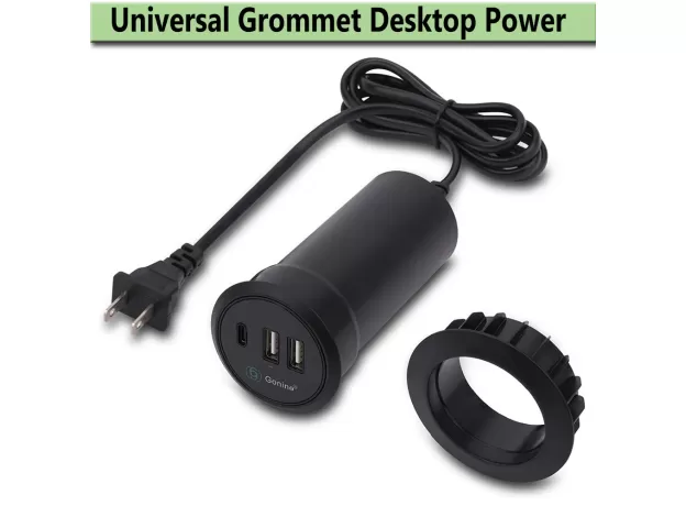 Universal USB-C Desktop Power Desk Hole - Power Socket Recessed USB ...