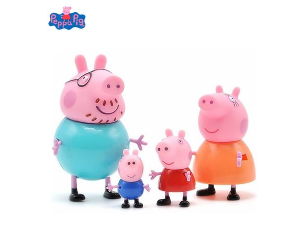 Peppa pig Original Action Figure Dolls Family Dad Mom Grandpa Grandma ...