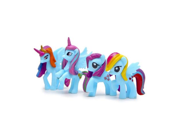 4pcs/Set My Little Pony Toys Friendship Is Magic PVC Action Figures Set ...