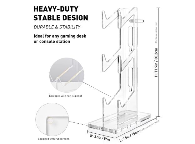 Universal 3 Tier Controller Stand Transparent Acrylic Controller Stand ...