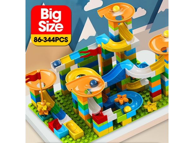 Marble Race Run Big Block Maze Ball Track Building Blocks Funnel Slide ...